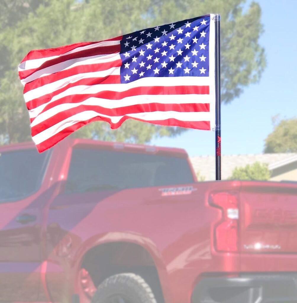 Stealth Series Pole and Flag - Truck Flag Pole | DirtDynamix